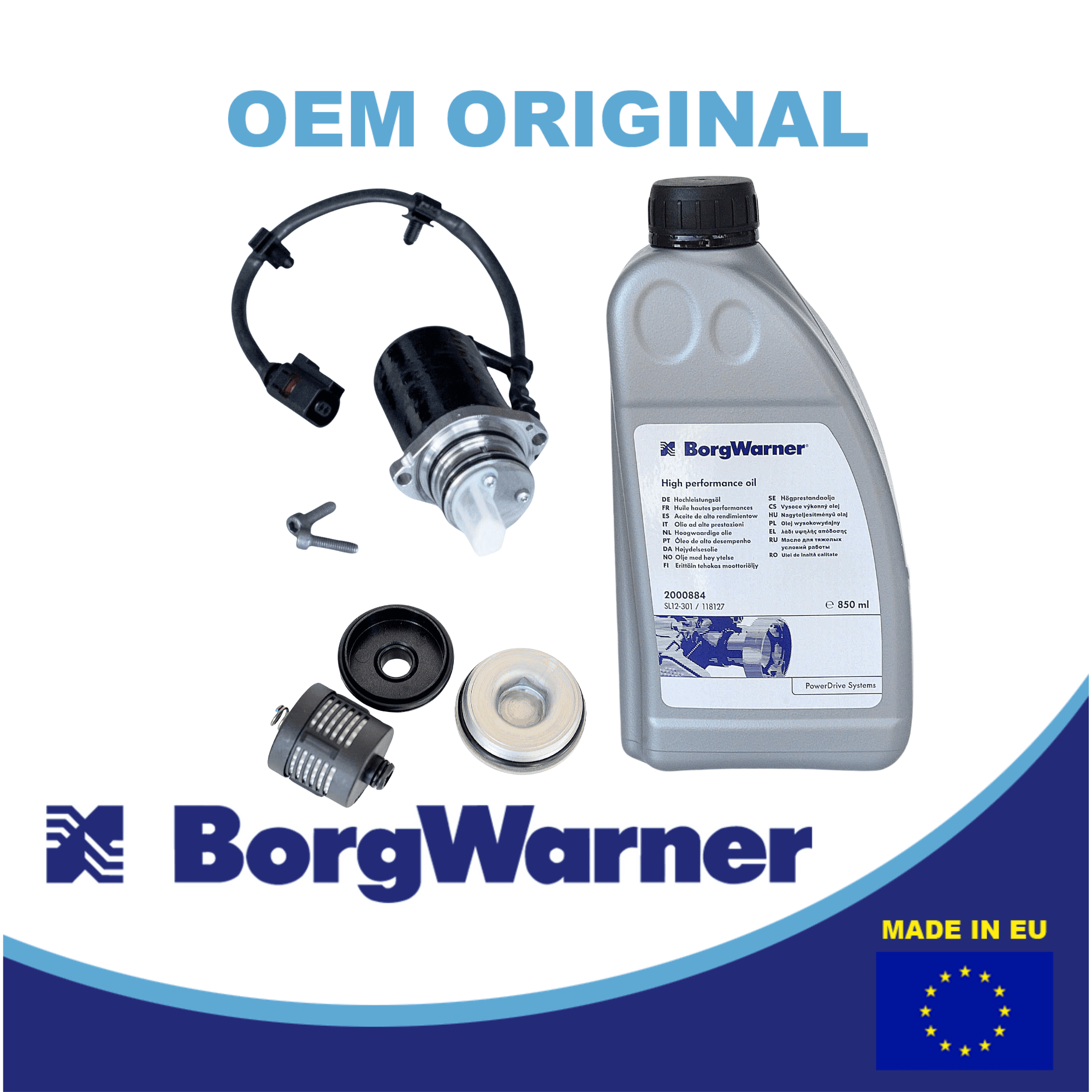 0AV598549A pump, filter, oil 2nd generation kit for Haldex.